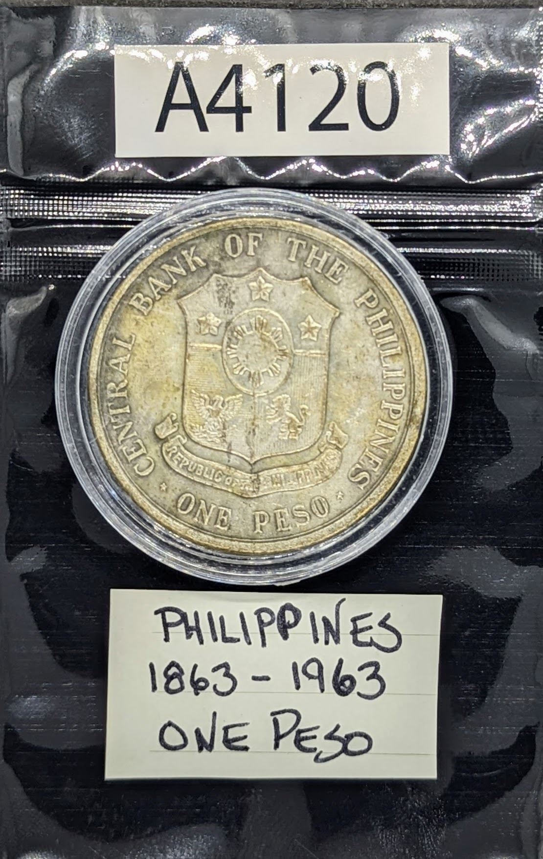 Philippines One Peso 1863-1963 (A4120)