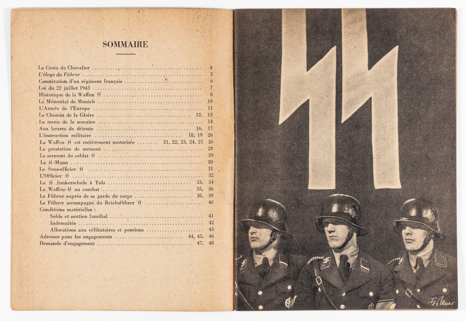 FRENCH WAFFEN-SS RECRUITMENT BROCHURE