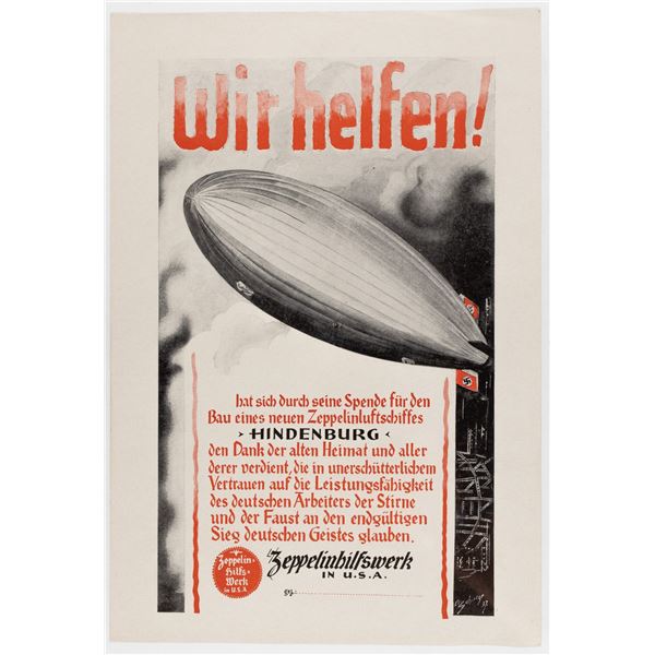 ZEPPELIN HINDENBURG POSTER