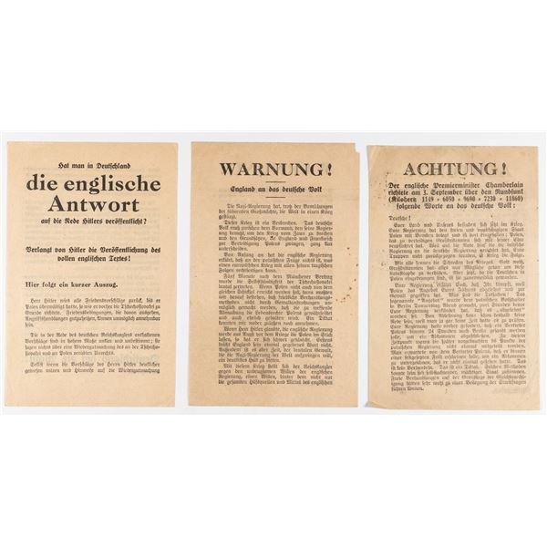 WWII BRITISH GERMAN LEAFLETS (3)