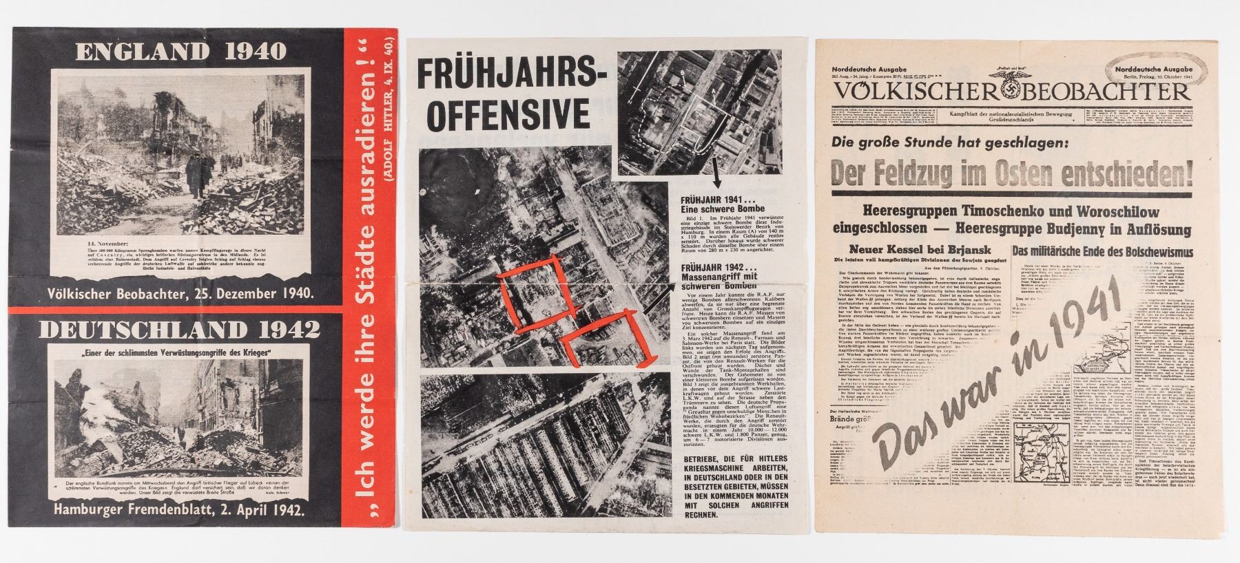 WWII ALLIED PROPAGANDA LEAFLETS (3)