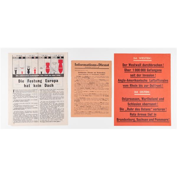 WWII ALLIED PROPAGANDA LEAFLETS (3)