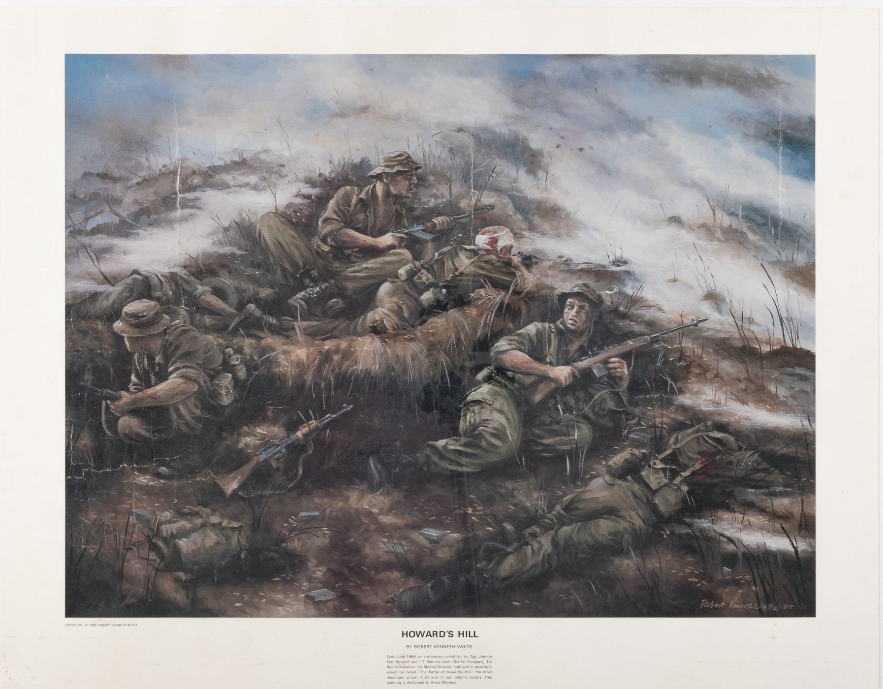 USMC VIETNAM LITHOGRAPHS ROBERT KENNETH WHITE