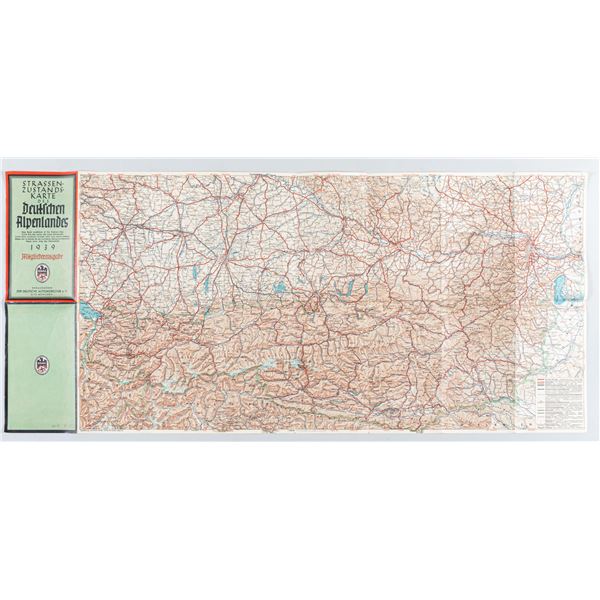 WWII ROAD MAP TO HITLER'S BERGHOF