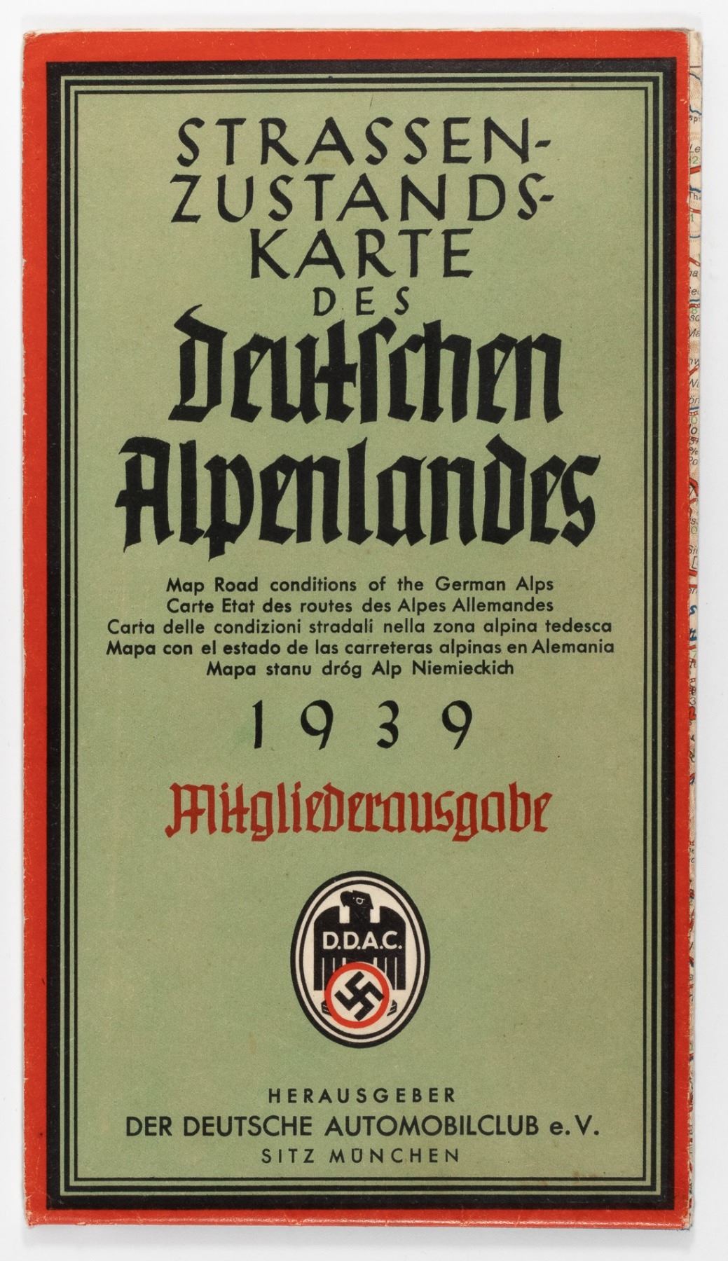 WWII ROAD MAP TO HITLER'S BERGHOF