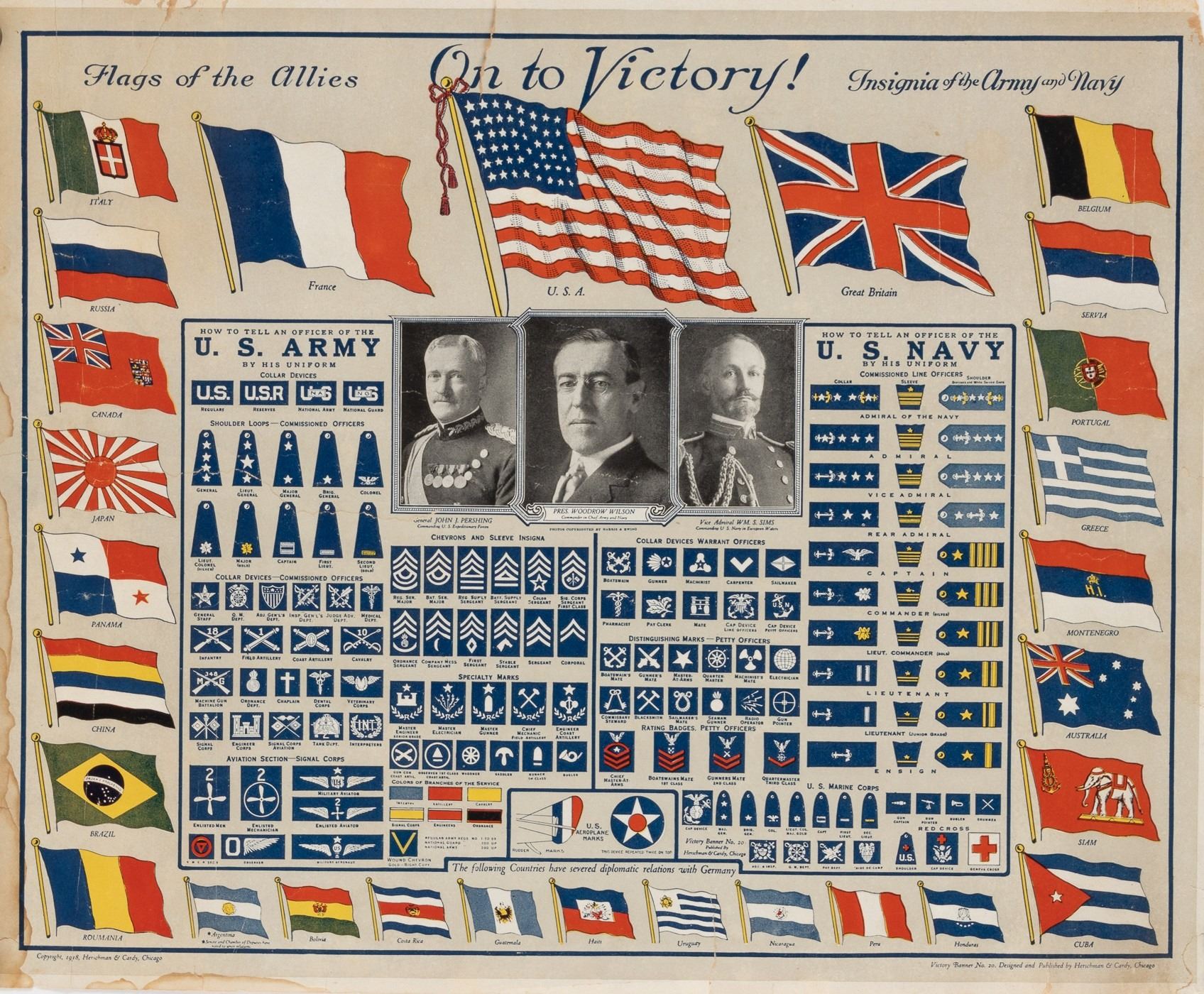 WWI ON TO VICTORY POSTER