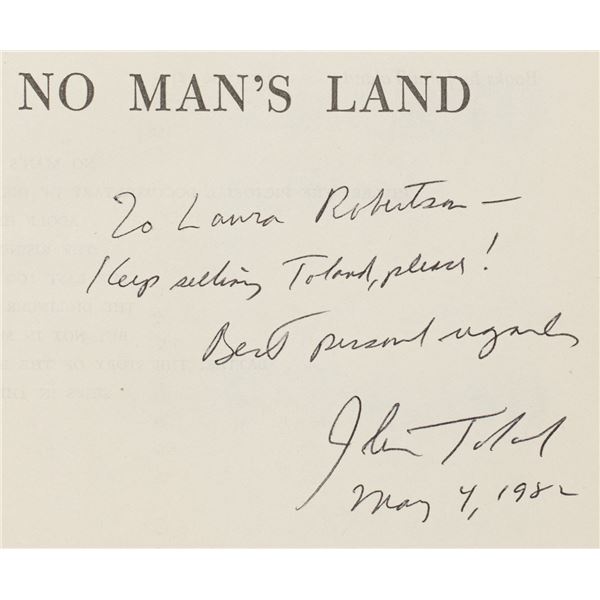 JOHN TOLAND - NO MAN'S LAND SIGNED
