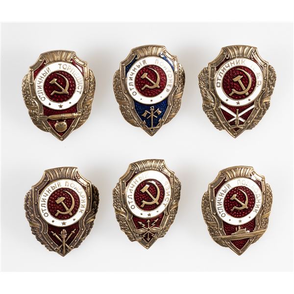 RUSSIAN DISTINGUISHED BADGES (6)