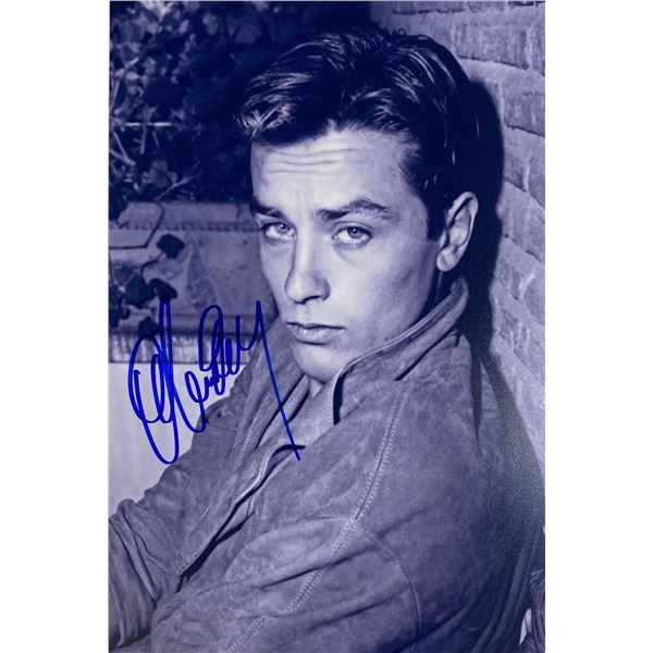 Autograph Signed Alain Delon Photo