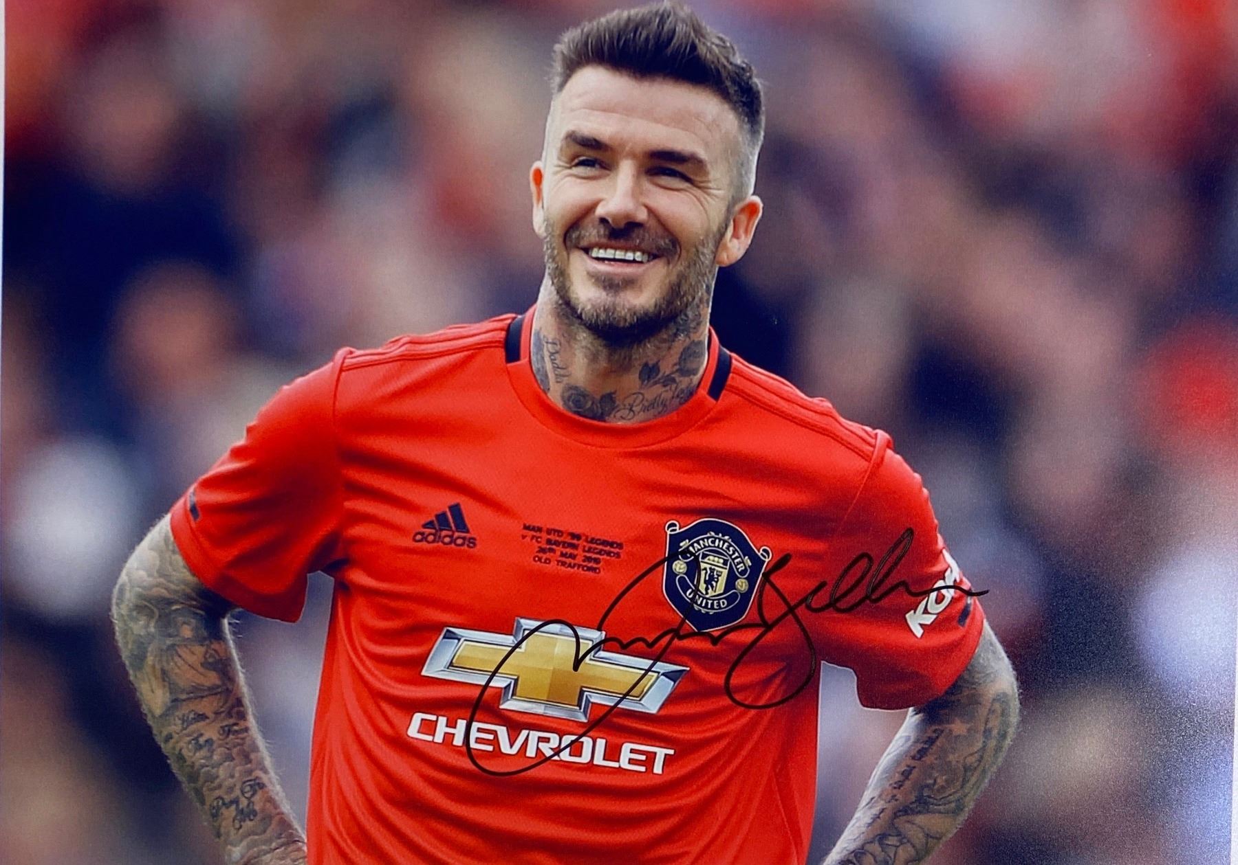 Autograph Signed David Beckham Photo