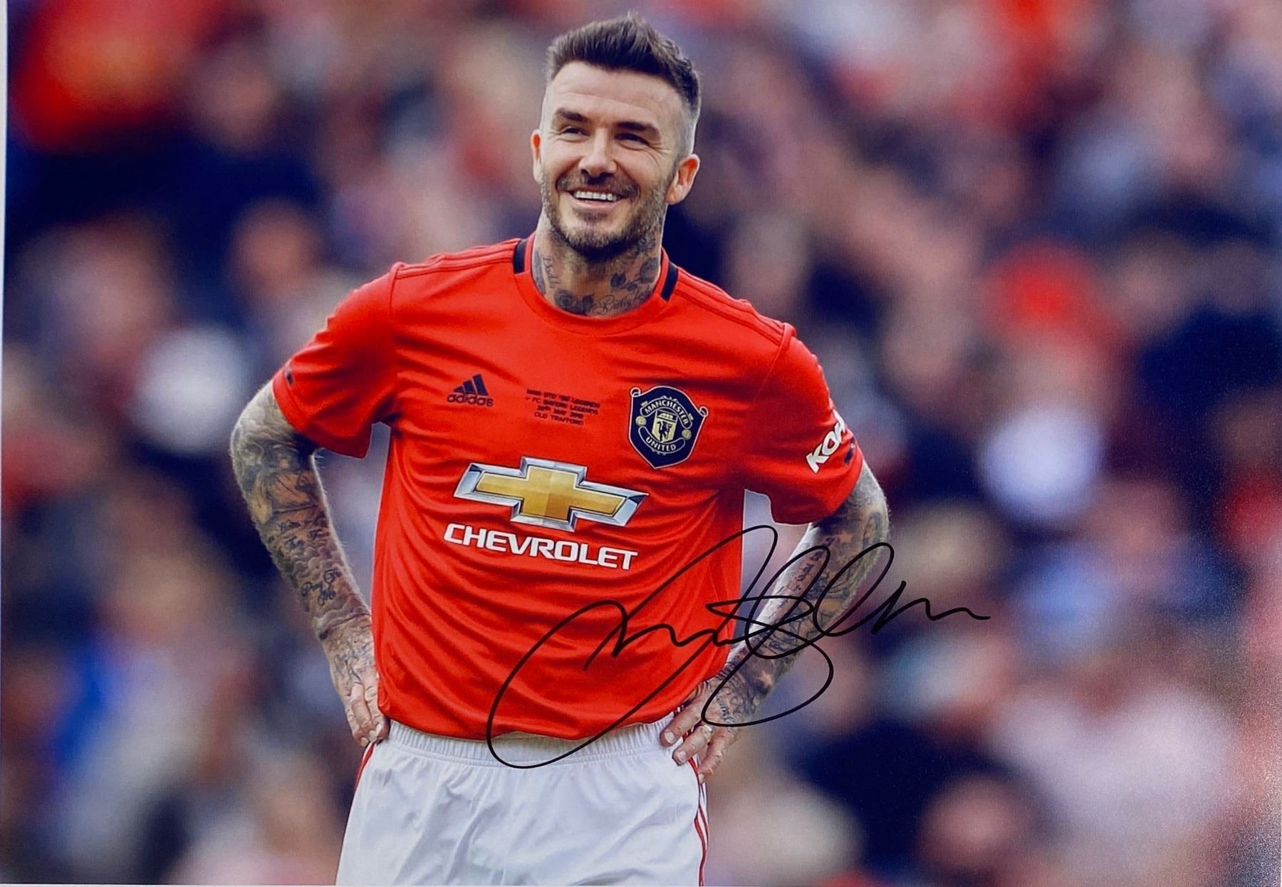 Autograph Signed David Beckham Photo