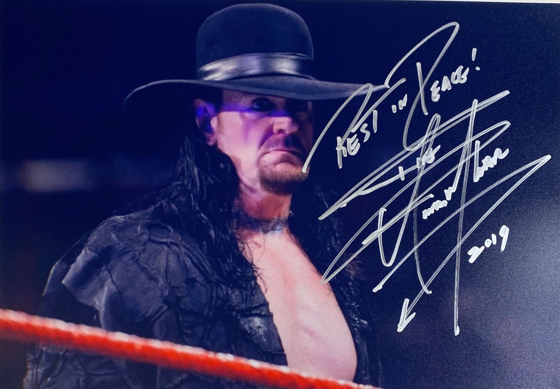 Autograph Signed Undertaker Photo