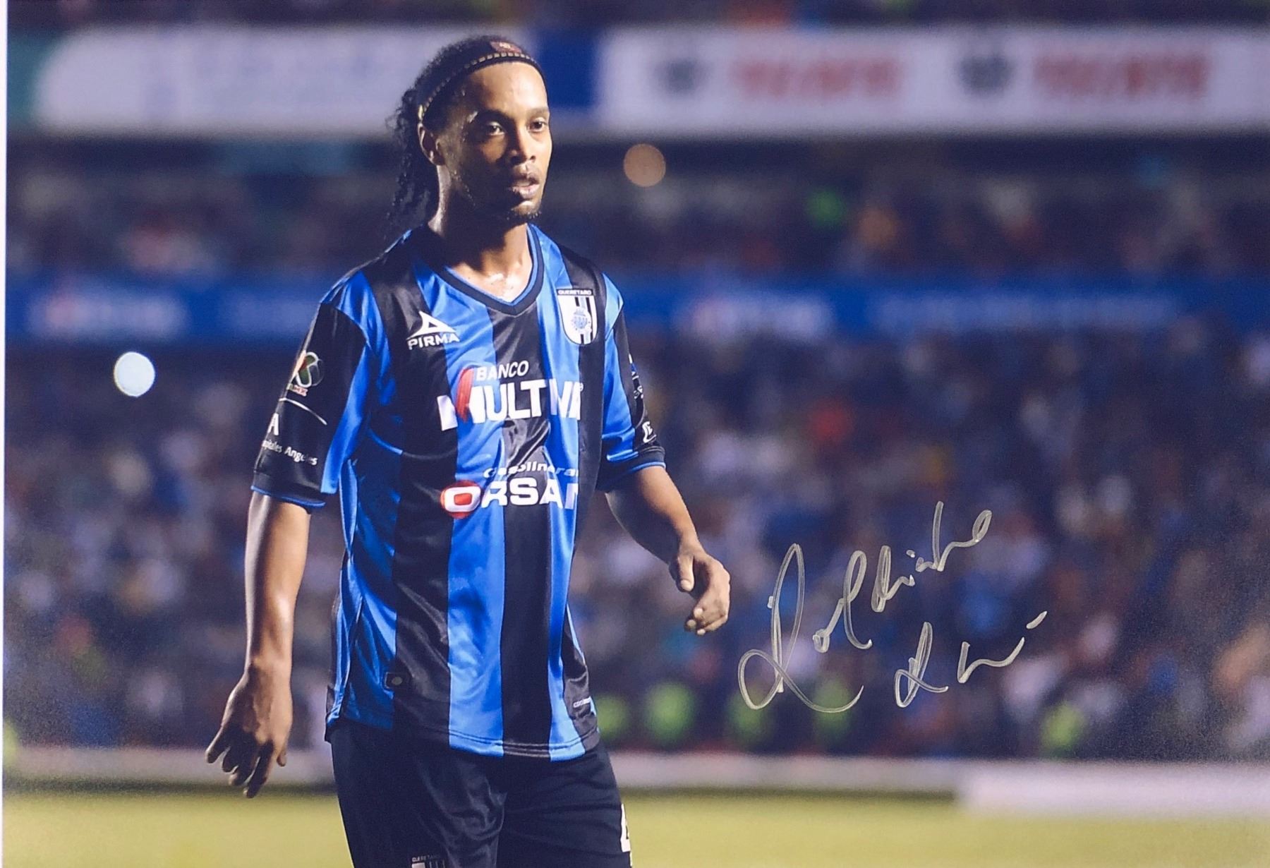 Ronaldinho Autograph Signed Photo