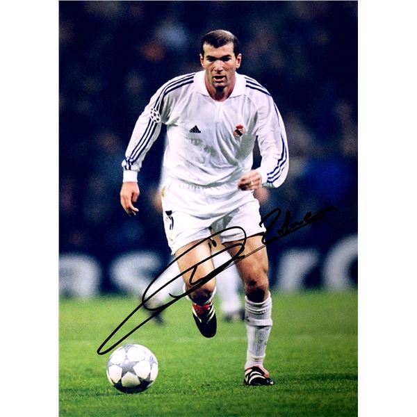 Zinedine Zidane Autograph Autograph Signed Photo