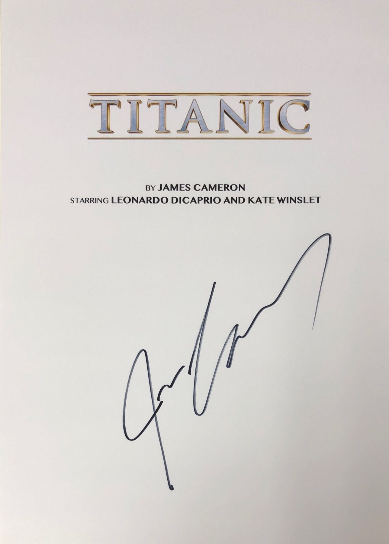 Titanic Autograph Signed Script Cover James Cameron
