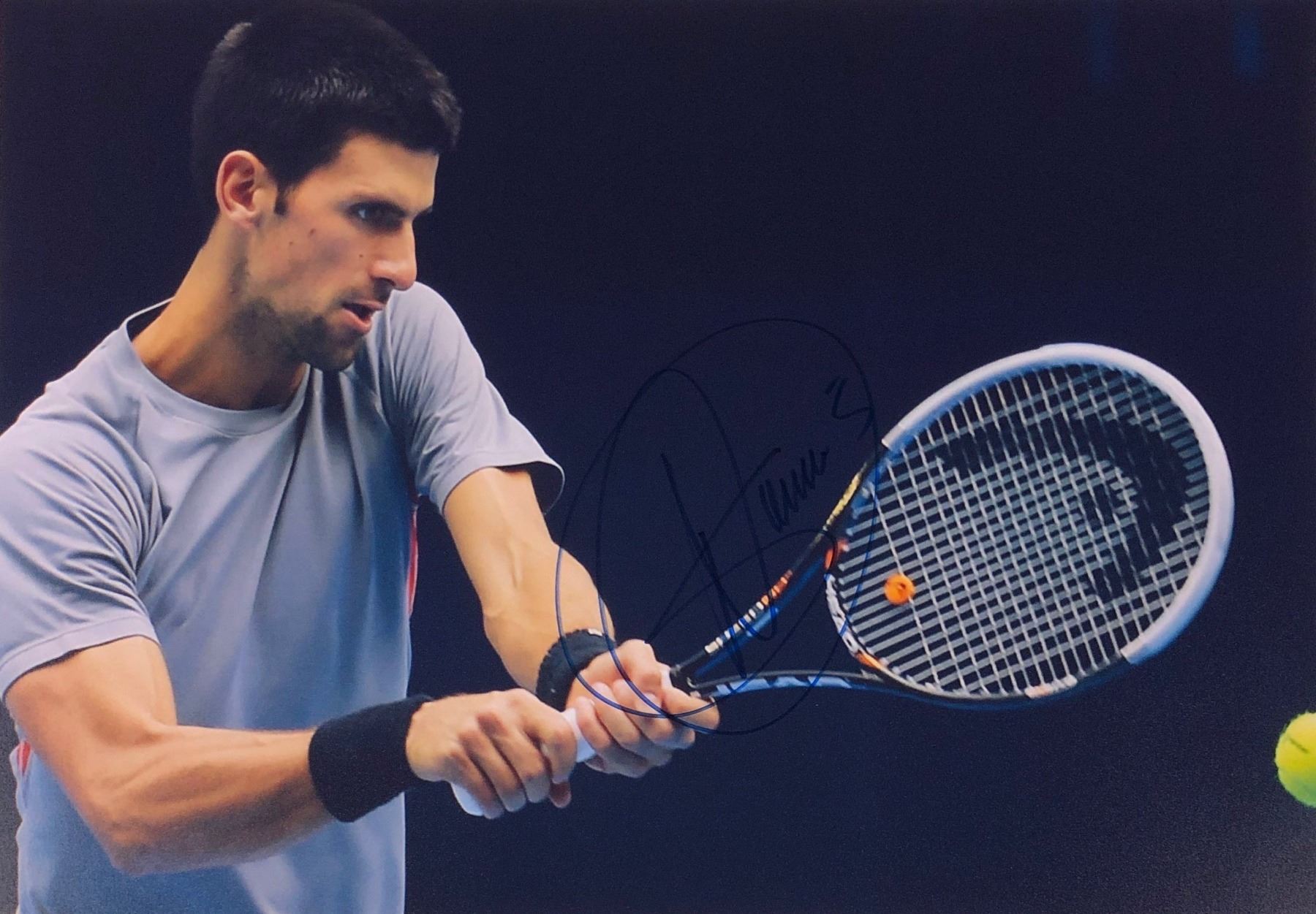 Tennis Autograph Signed Photo Novak Djokovic