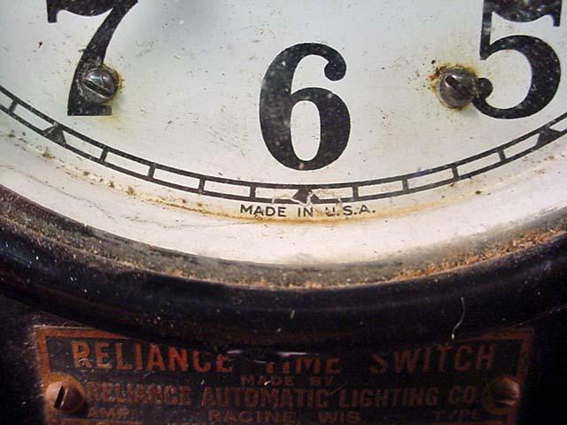 ANTIQUE RELIANCE TIME SWITCH RAILROAD TIME CLOCK W