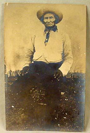 RPPC REAL PHOTO POSTCARD GERONIMO ON 101 RANCH - O