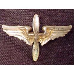 VINTAGE AVIATION PIN WITH PROPELLER AND EAGLE WING