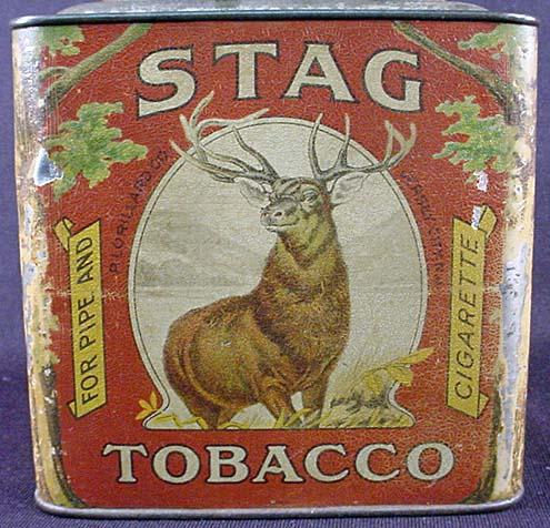 VINTAGE STAG TOBACCO TIN - BEAUTIFUL GRAPHICS