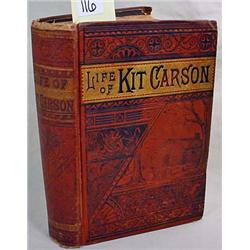 1865 "LIFE OF KIT CARSON" HARDCOVER BOOK BY CHARLE