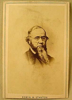 ANTIQUE CDV PHOTO OF EDWIN M STANTON