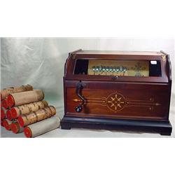 ANTIQUE CONCERT ROLLER ORGAN W/ 16 COBS - WORKS GR
