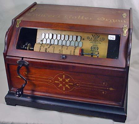 ANTIQUE CONCERT ROLLER ORGAN W/ 16 COBS - WORKS GR