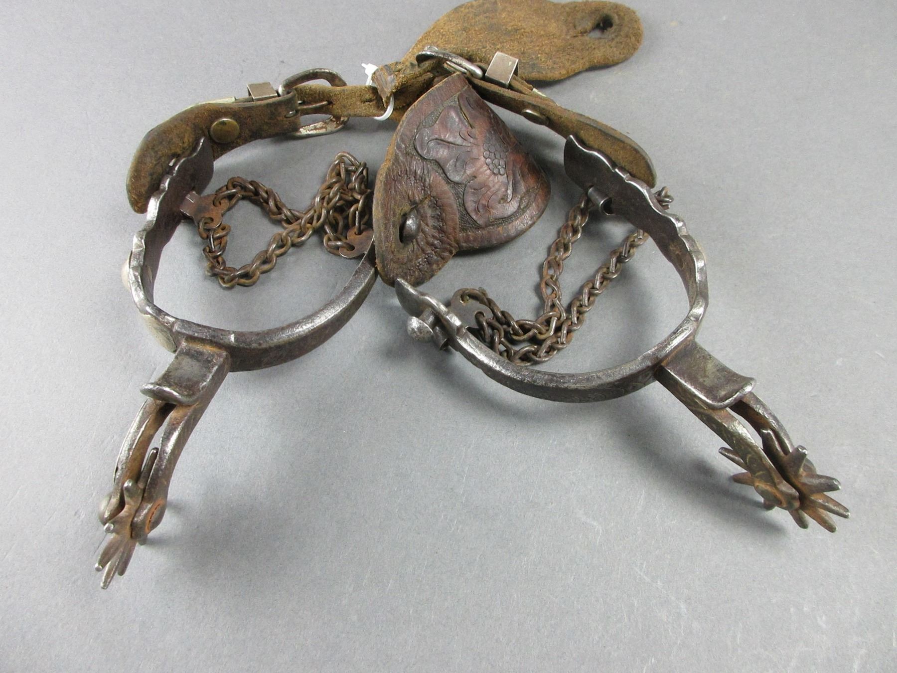 Unmarked Main And Winchester Silver Inlaid Spurs- Late 1800's- .75 ...