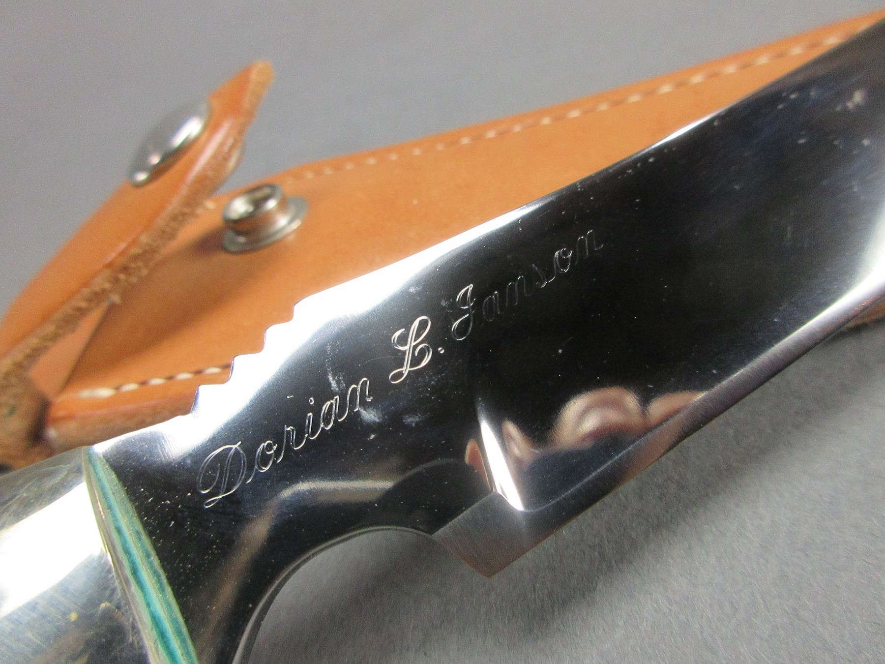 Marked Track Knives Whitefish MT Knife And Original Sheath- Engraved ...