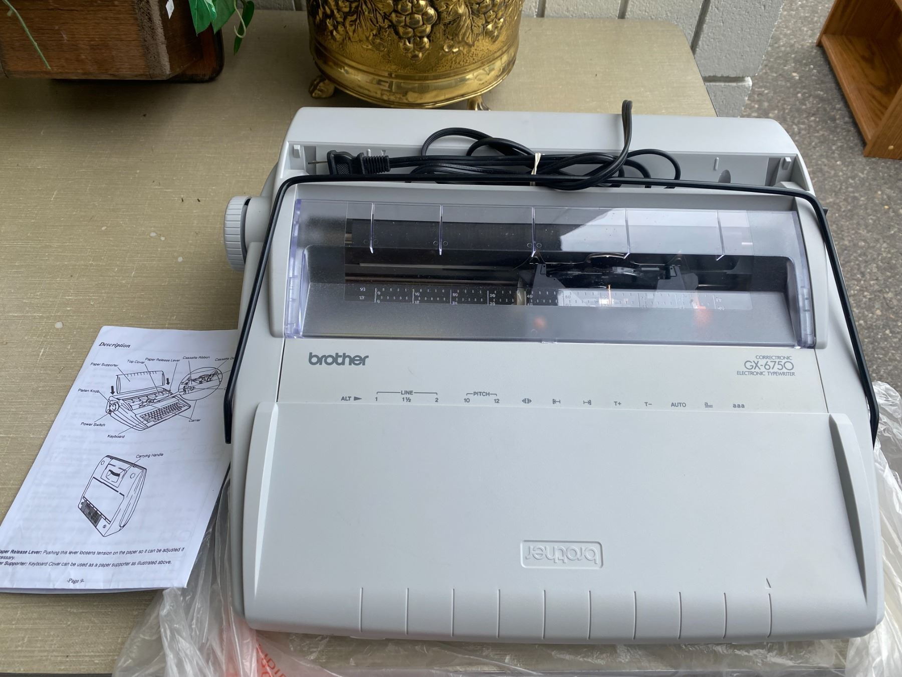 Brother electric typewriter