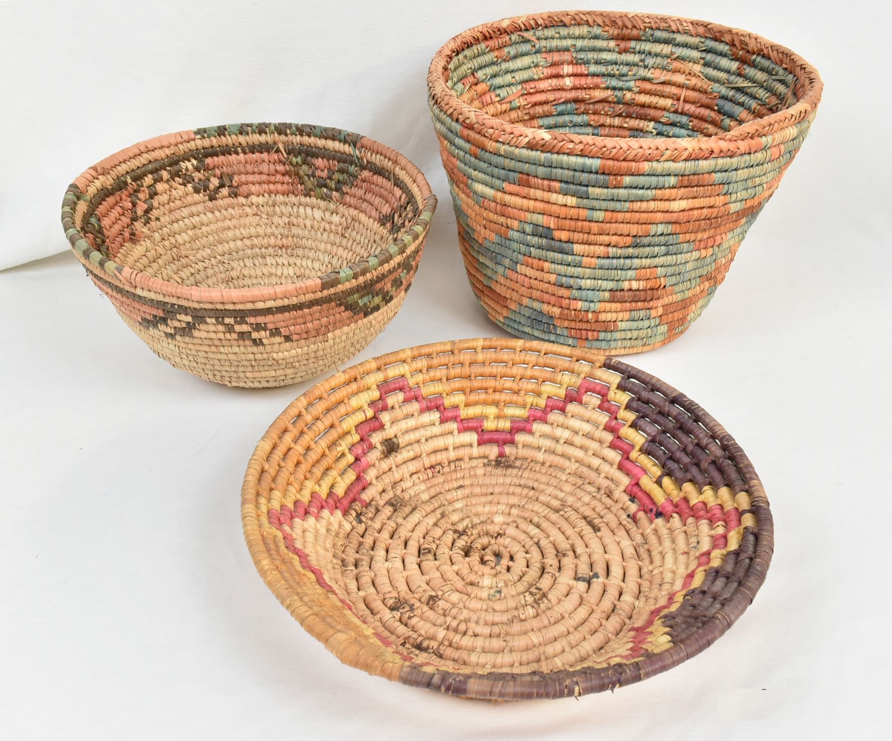 3 Ethnic Woven Baskets