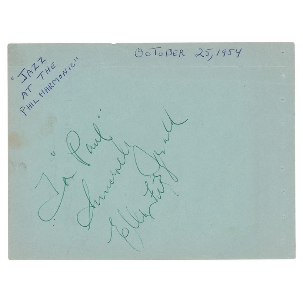 Little Walter Signature with Ella Fitzgerald Signature