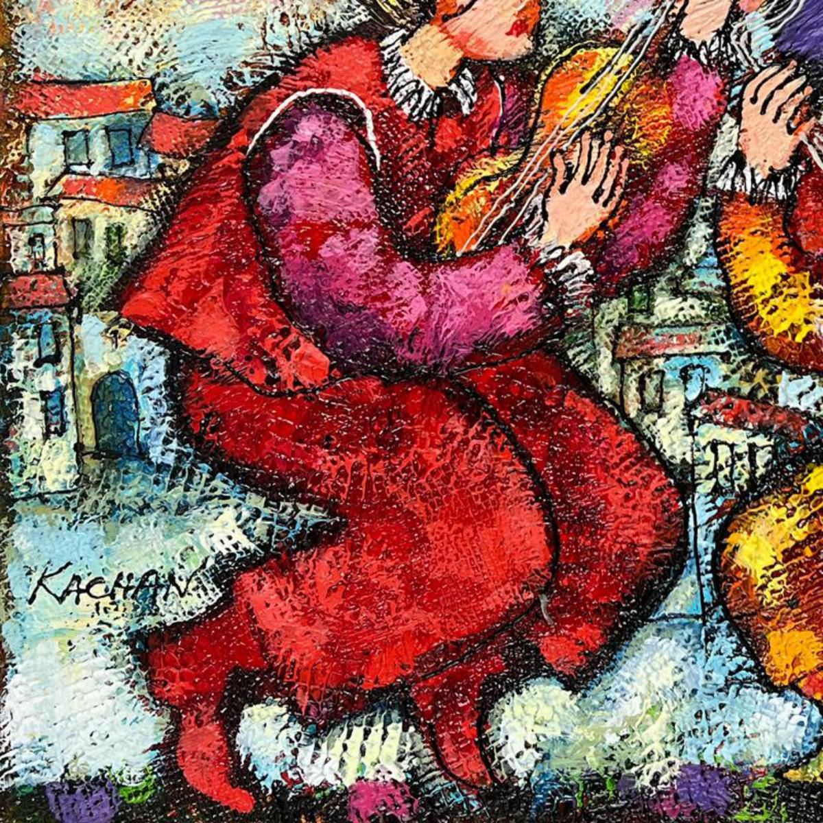 Michael Kachan Hand Signed Original Painting on Canvas with Letter of ...