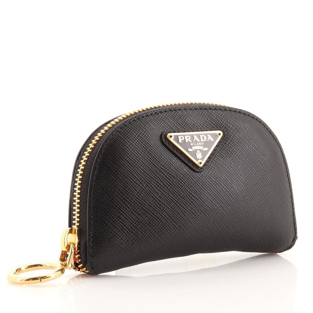 Prada Foldable Zip Around Travel Pouch Saffiano Leather Mini