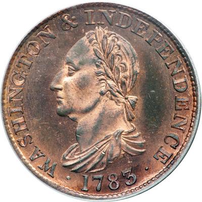 1783 Washington & Independence Draped Bust Cent withou