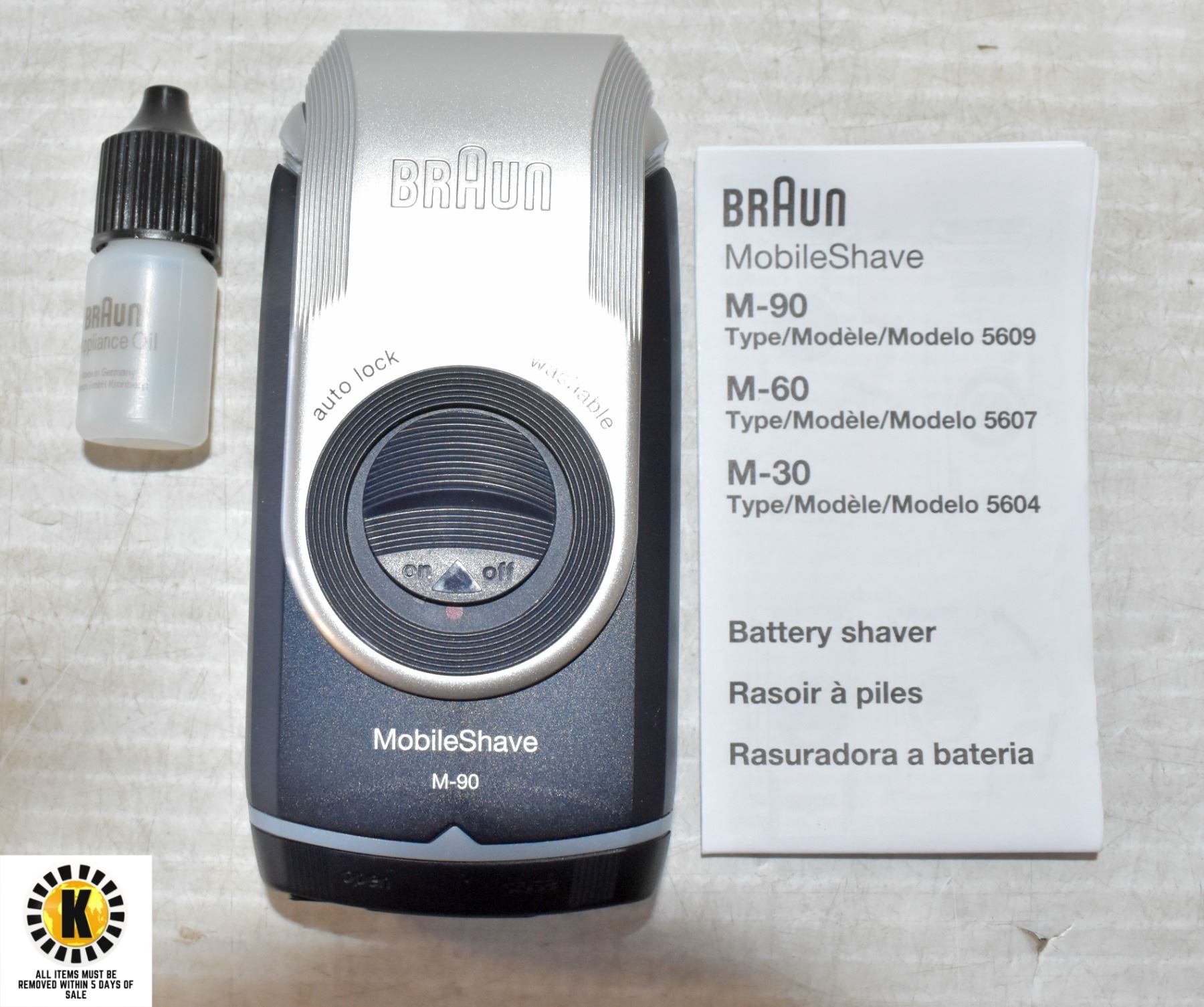 BRAUN MOBILE SHAVE- MODEL M-90