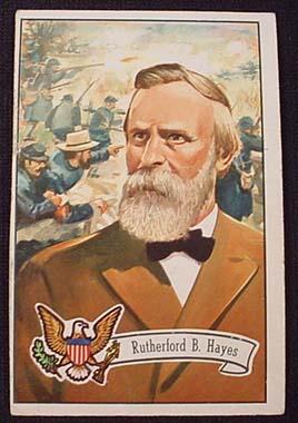 1956 TOPPS US PRESIDENTS TRADING CARD RUTHERFORD H