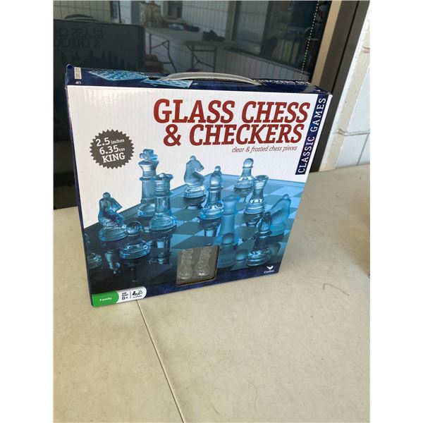 Glass chess and checkers