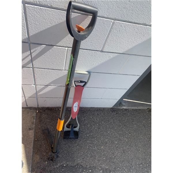Weed puller and poop scoop
