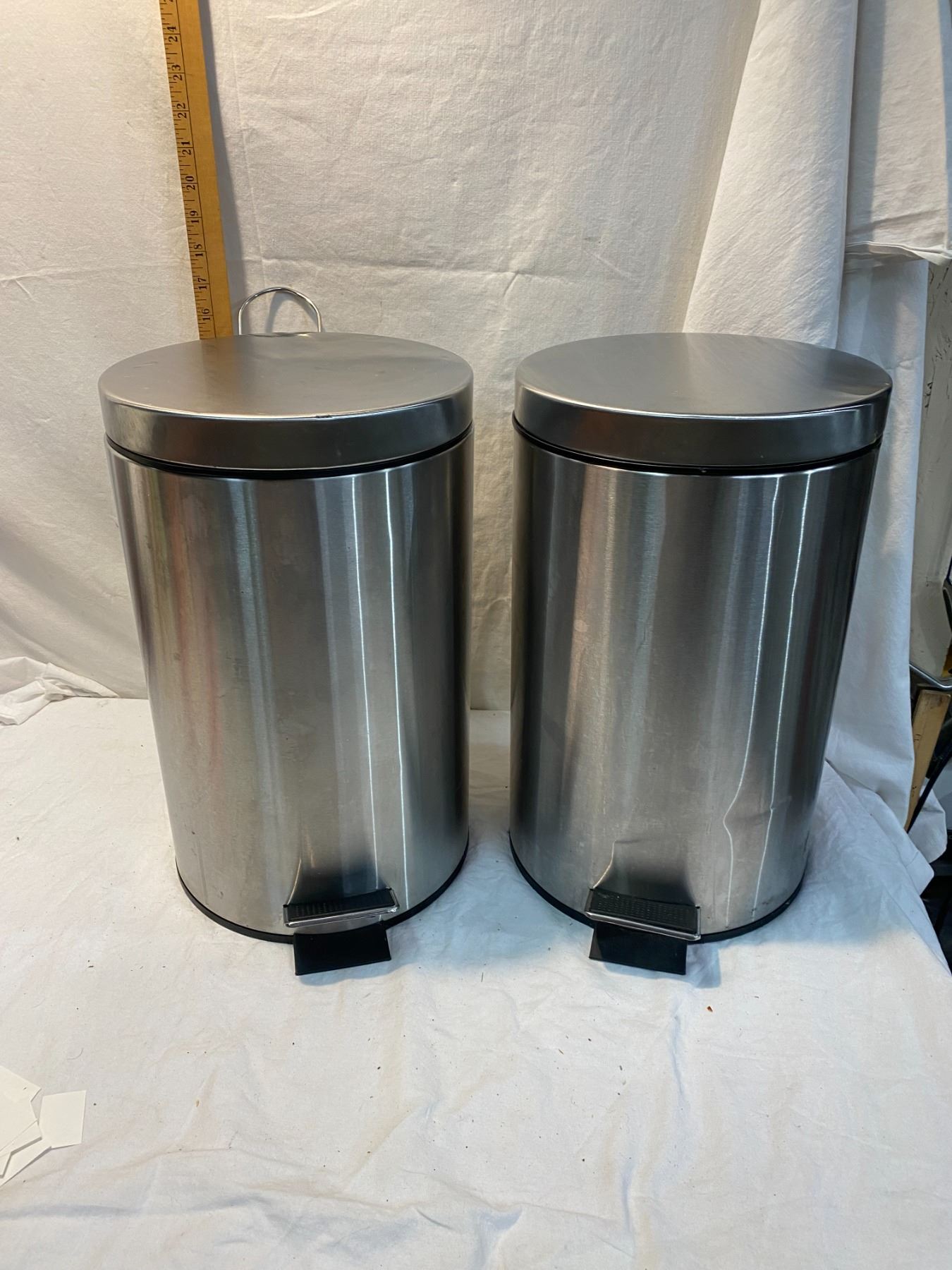 2 garbage cans