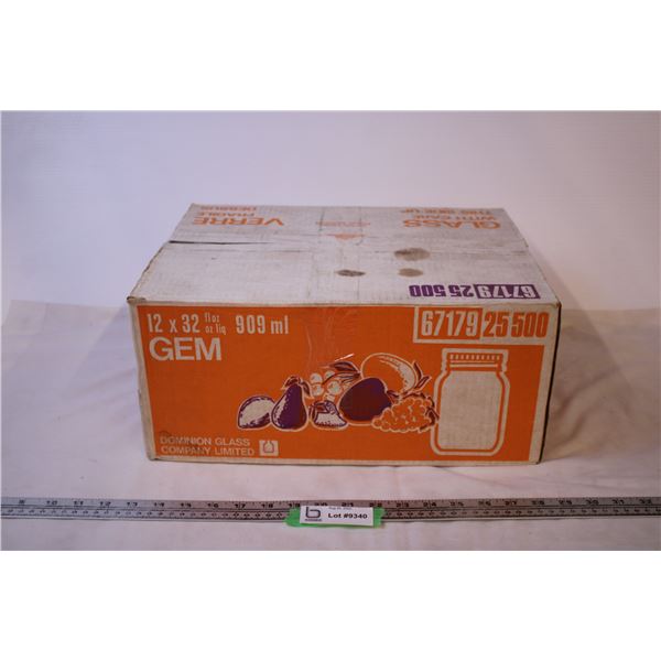 Box Of 12 Gem 32 Oz Jars Never Used Bodnarus Auctioneering