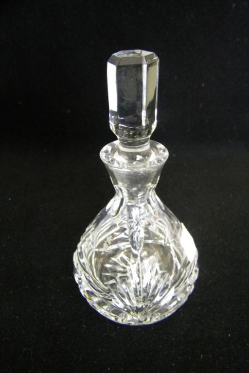 Clear Round Perfume Bottle w/Glass Applicator 5"
