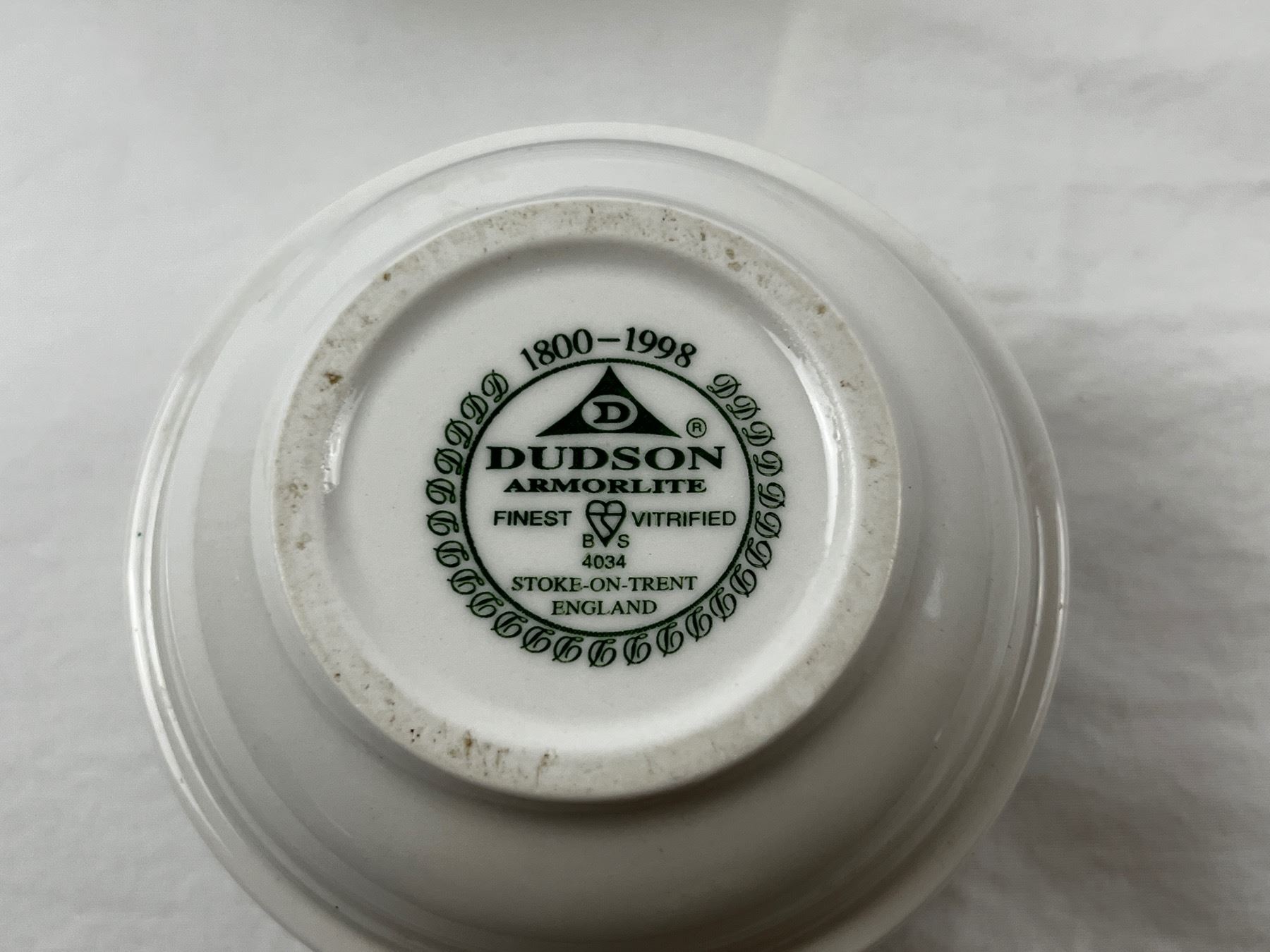 DUDSON Armorlite Dishes Stroke-On-Trent England