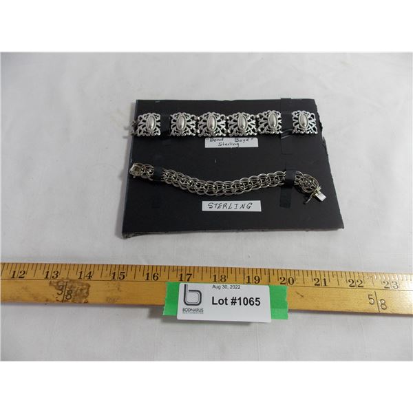 2 Sterling Silver Bracelets Bodnarus Auctioneering