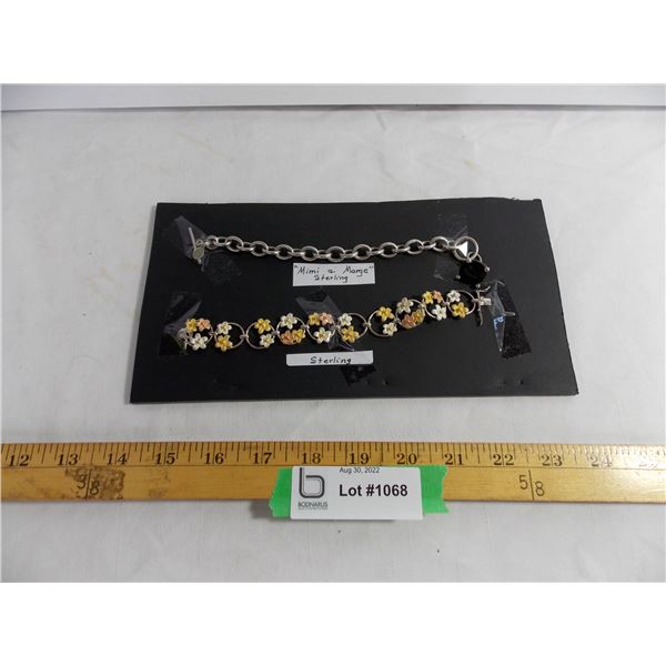 2x The Bid Price Sterling Bracelets Bodnarus Auctioneering