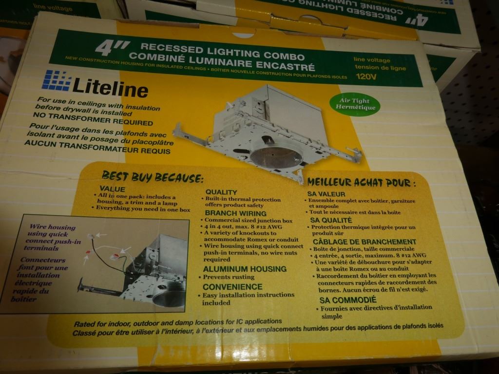 4-Liteline 4" recessed lighting combo 120V