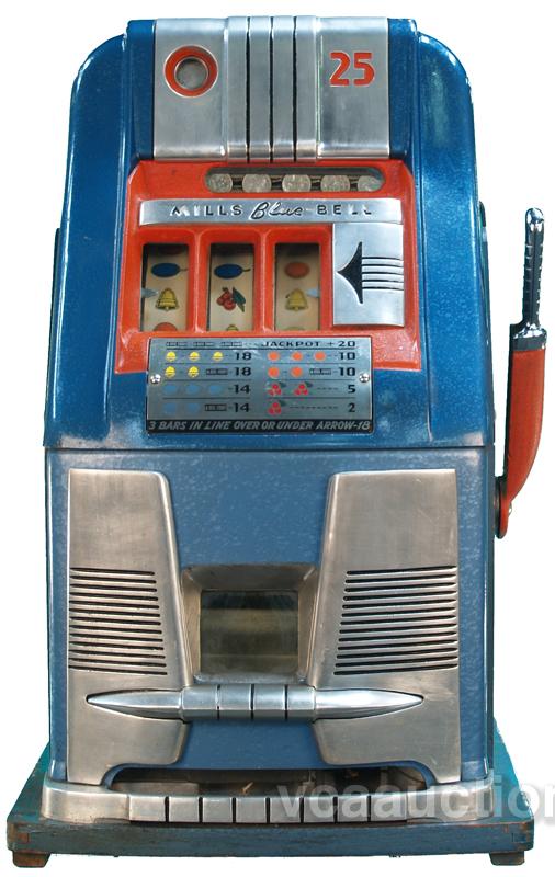 25 Cent Mills Blue Bell Hi Top Slot Machine W Keys