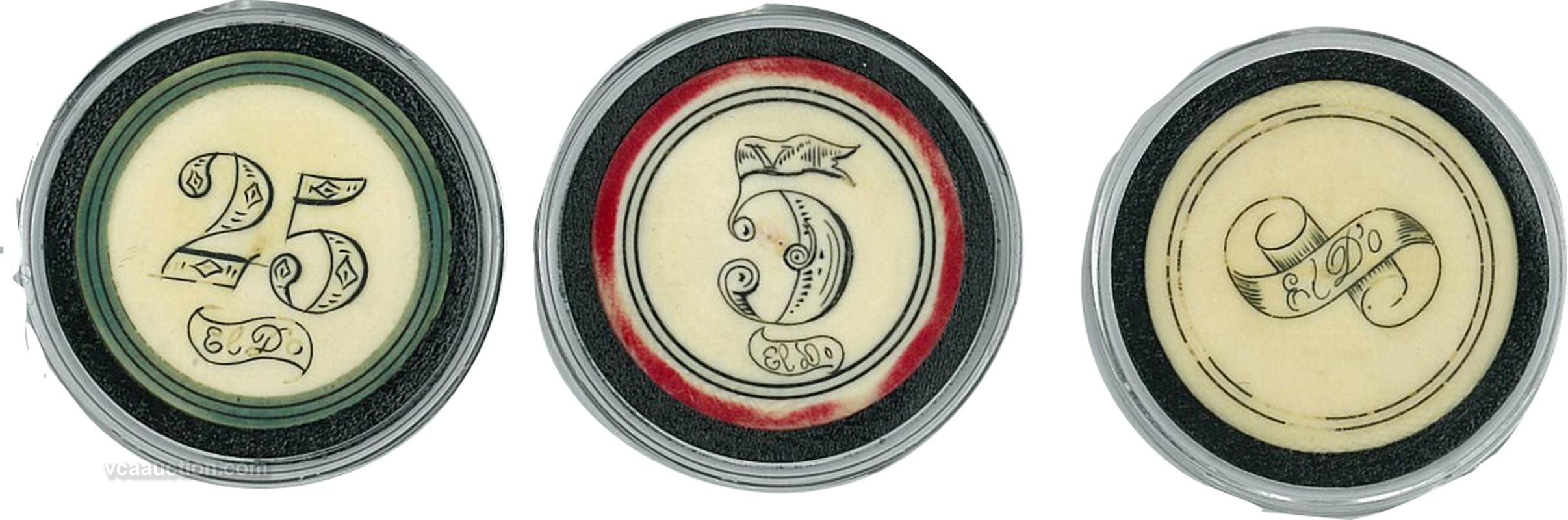 “El Do” Ivory Chips – Set of 3 (1 9/16"D) ivory chips