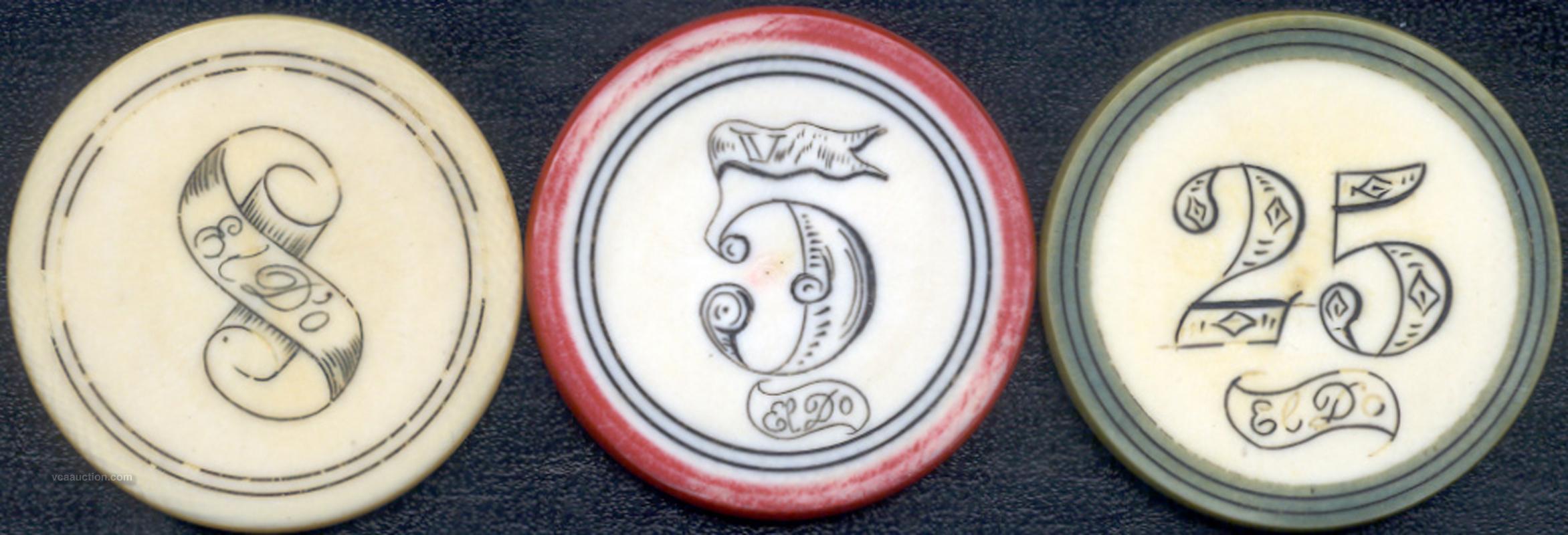“El Do” Ivory Chips – Set of 3 (1 9/16"D) ivory chips